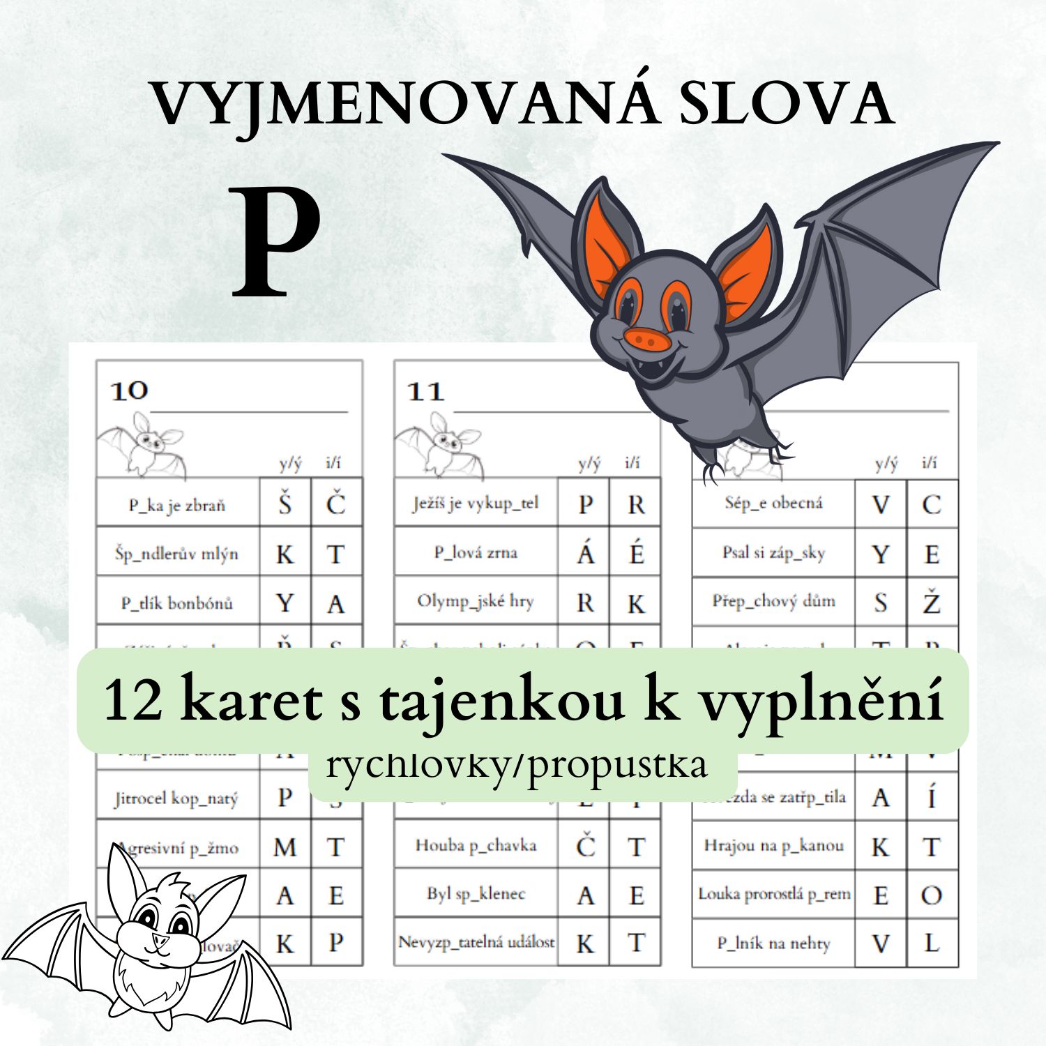 vyjmenovaná slova - P - Český jazyk - gramatika | UčiteléUčitelům.cz